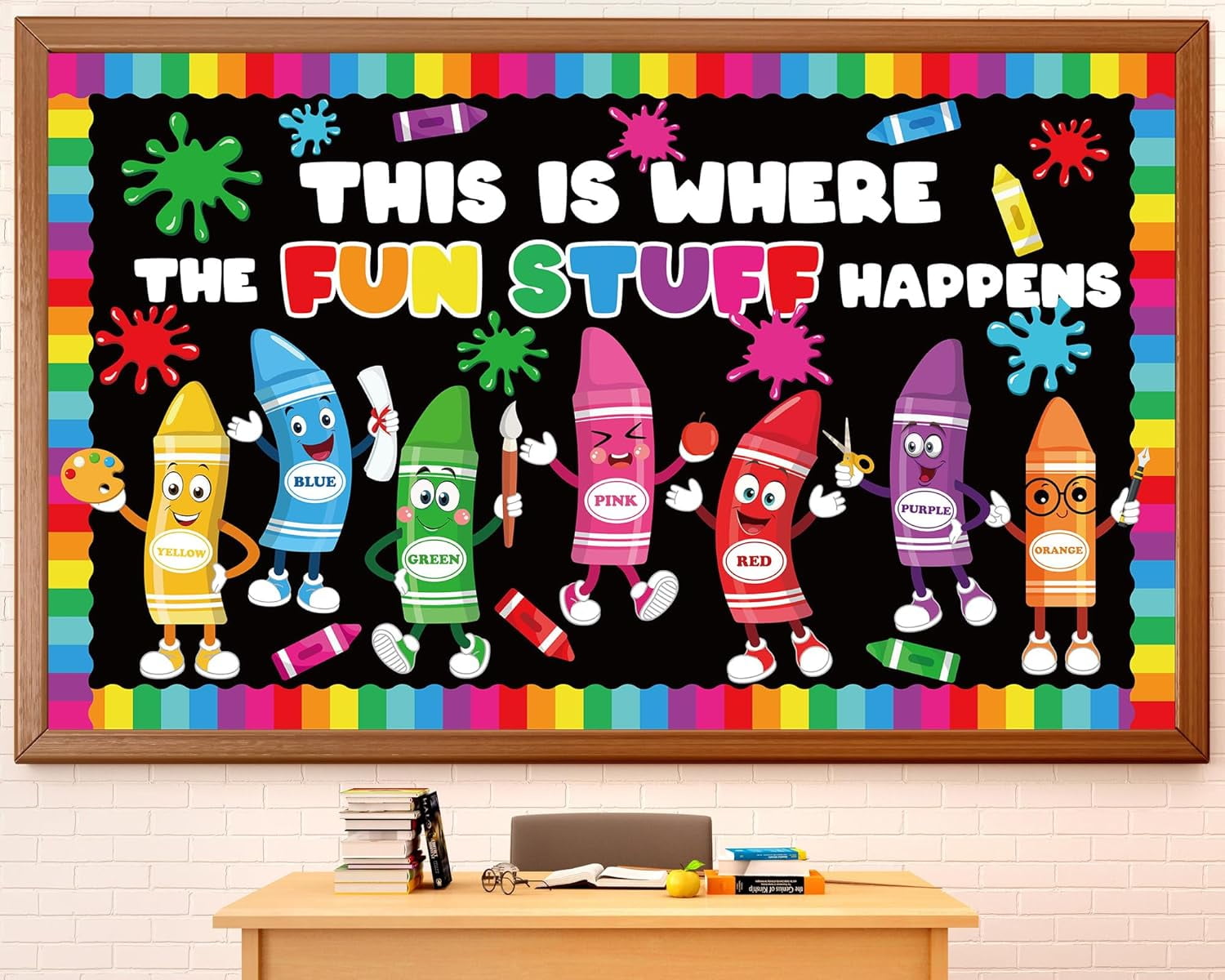Color Crayon Bulletin Board Decorations Set This is Where The Fun ...