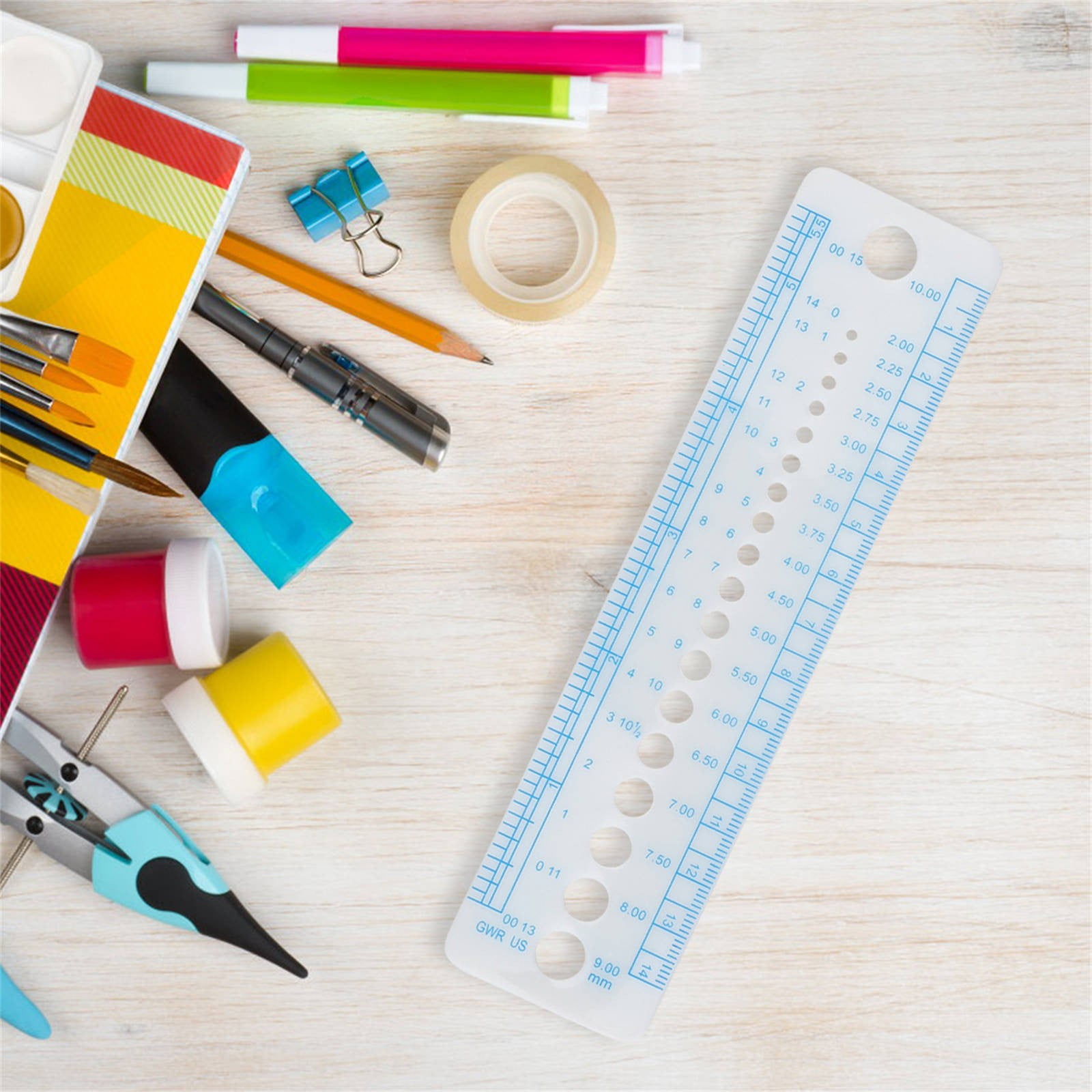 Color Creative Ruler Plastic Ruler Braided Auxiliary Tools Accessories ...