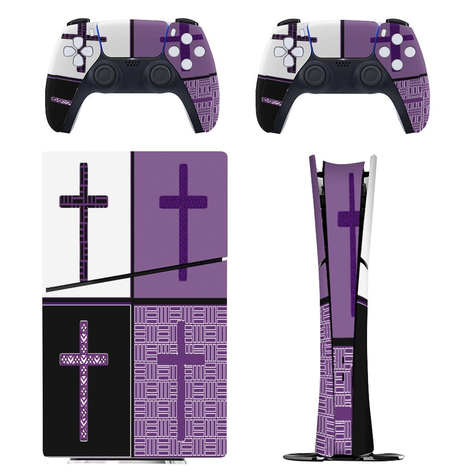 Color, Cross, Pattern PS5/PS5 Slim Digital Disc Skin Sticker For ...