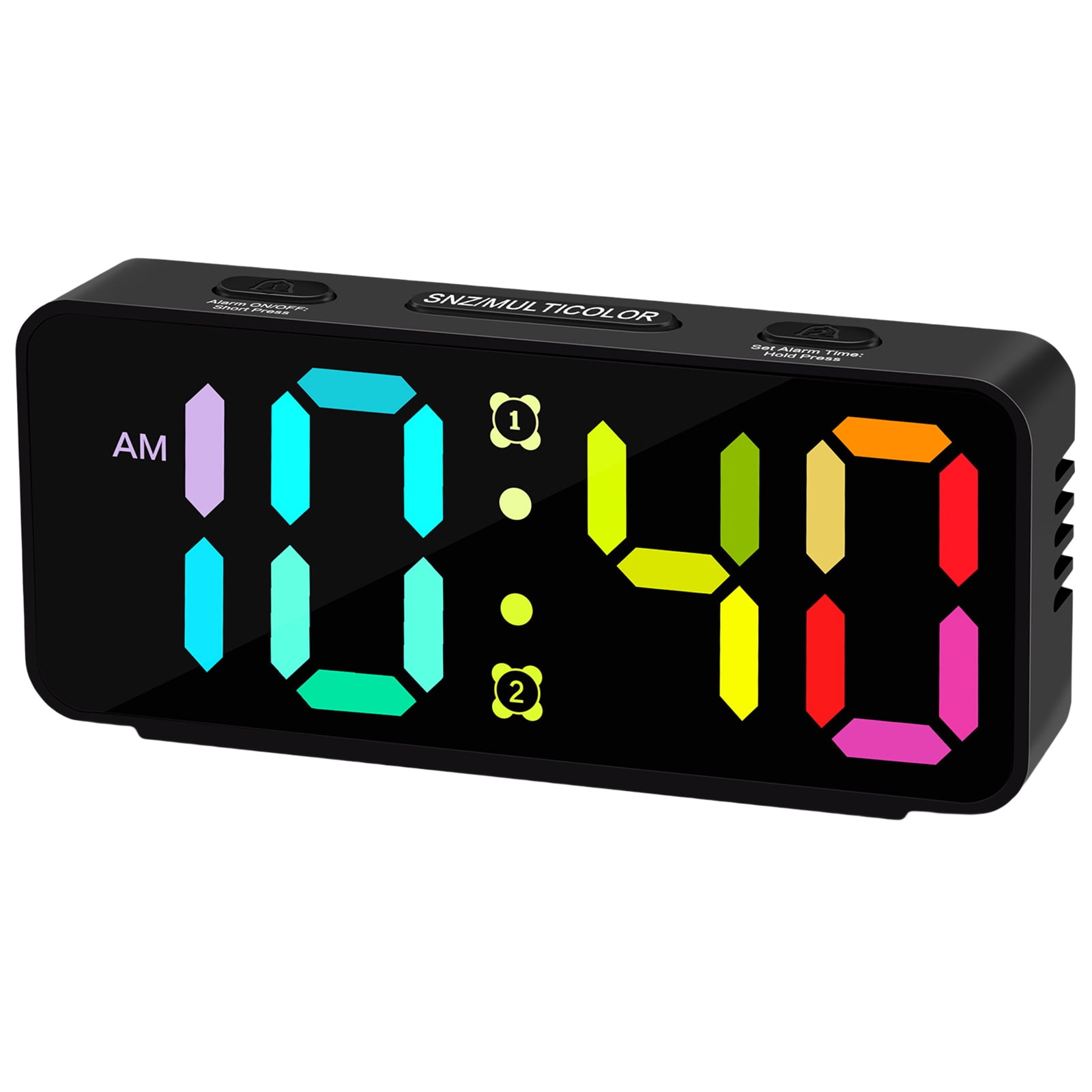 Color Display Alarm Clock With 15Kinds Display Color And Double Alarms ...