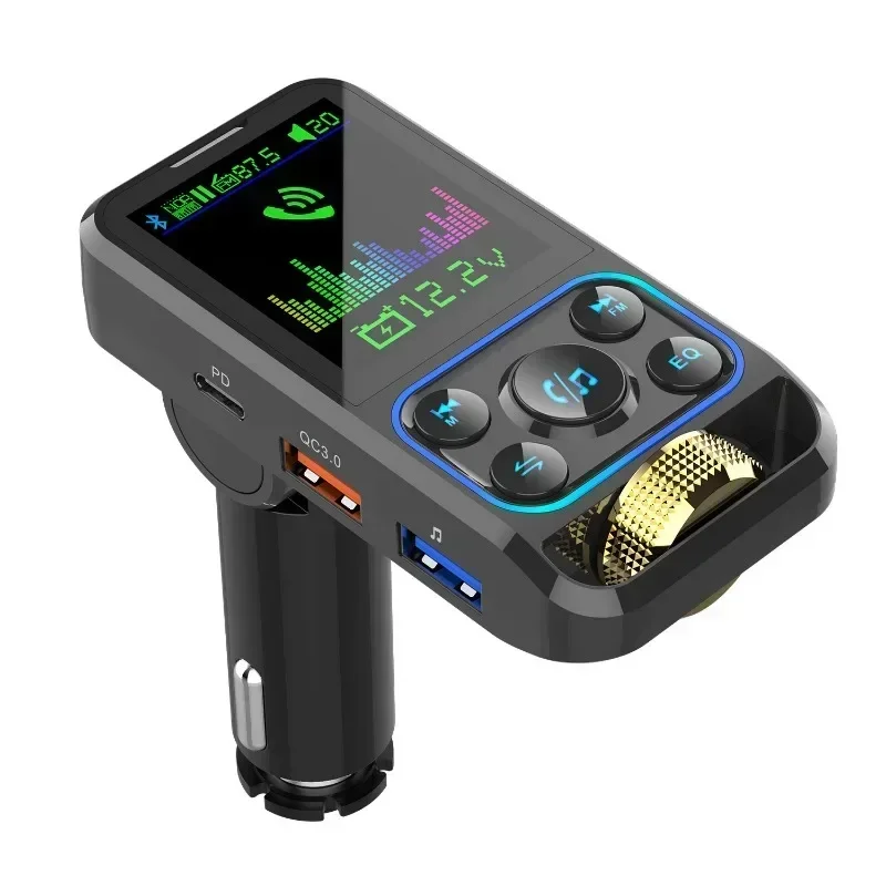 Color Display Bluetooth5.3 FM Transmitter Wireless Car 12V- 24V FM ...