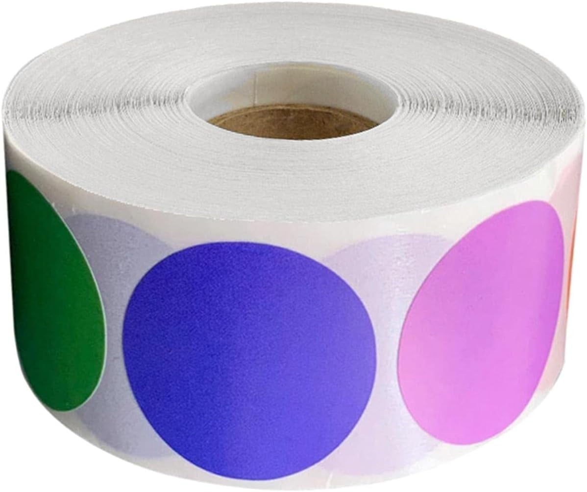 Color Dot Sticker Labels,500 Pieces Circle Dot Sticker 25mm Round ...
