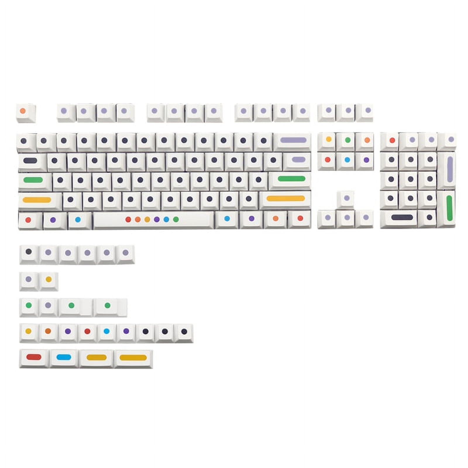 Color Dots Unique Character Profile Cherry Dye Sub Thick PBT Keycap for ...
