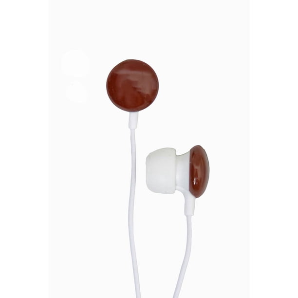 Color Drops Earbud Headphones- Brown - Walmart Business Supplies