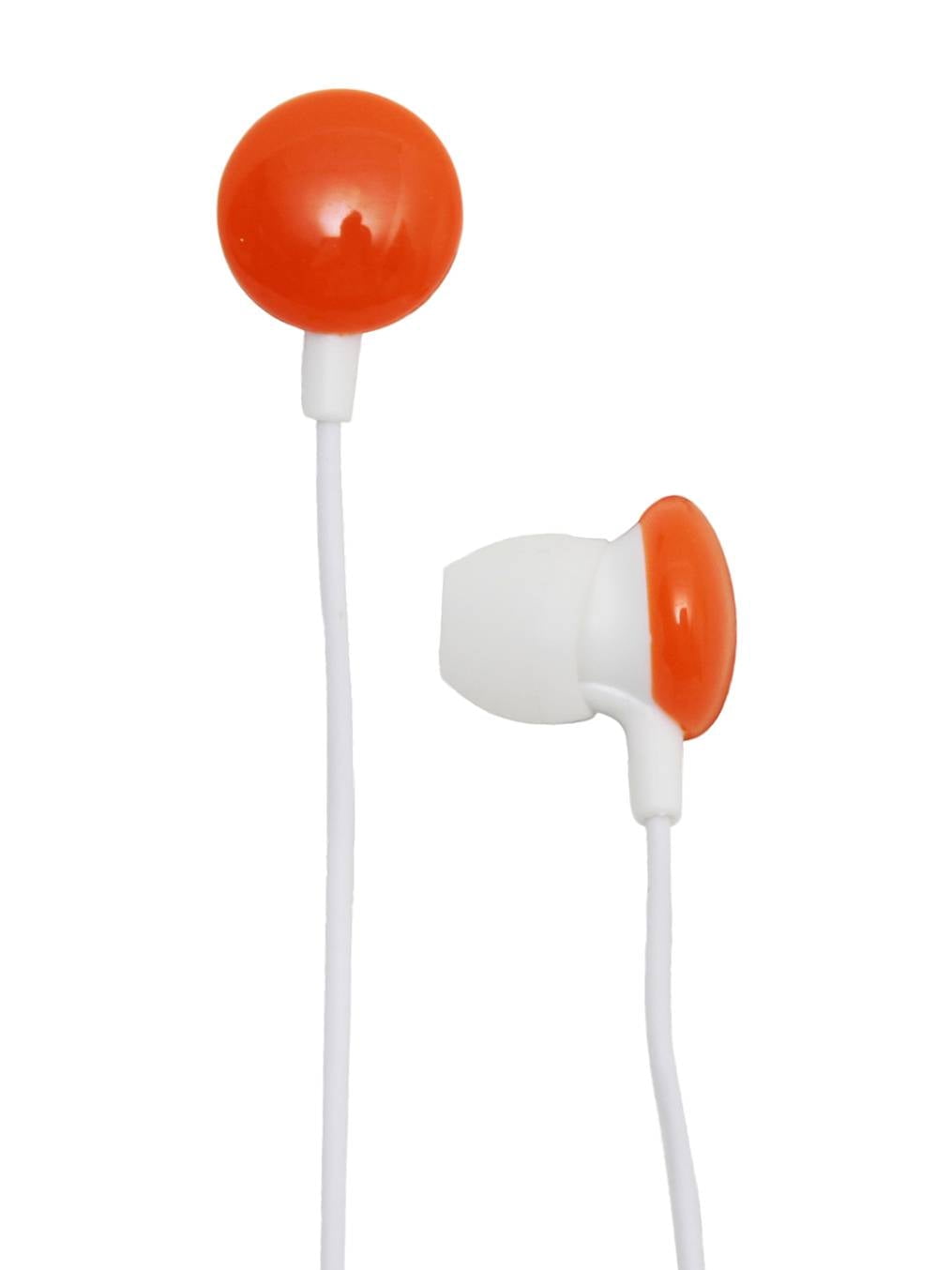 Color Drops Earbud Headphones- Orange - Walmart.com