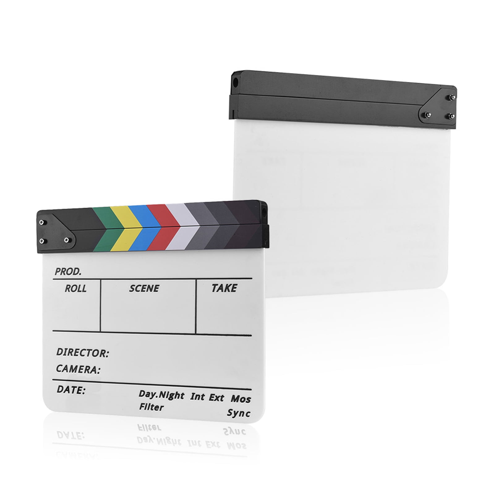 Color Dry Erase Acrylic Director Film Clapboard Movie TV Cut Action ...