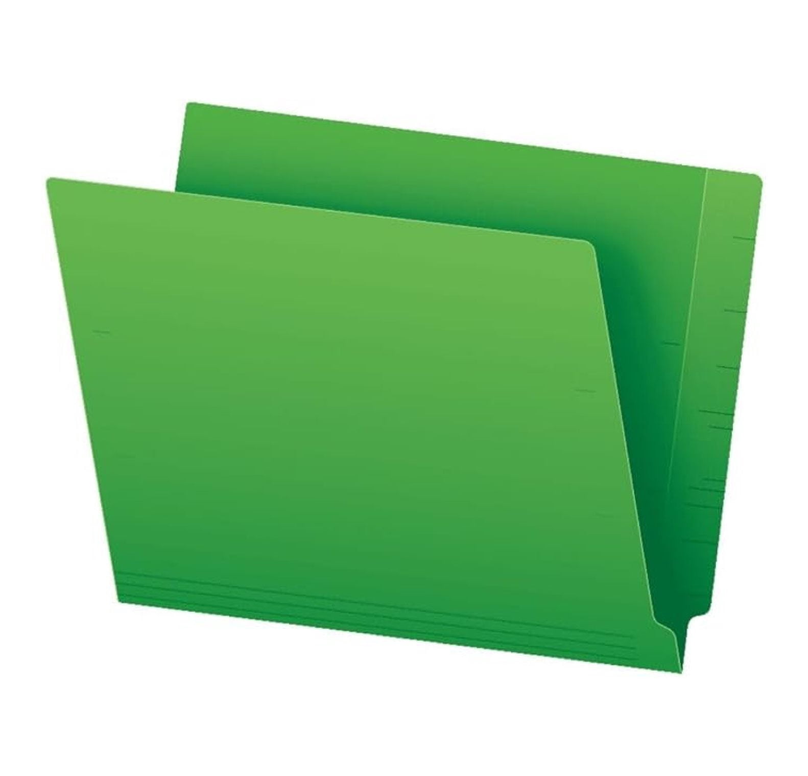 Color End Tab Folders, Full Tab, Letter Size, Green, 100 per Box ...