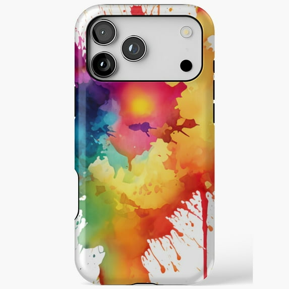 Color Explosion Drops Bright Abstract Art Phone Case Compatible iPhone ...
