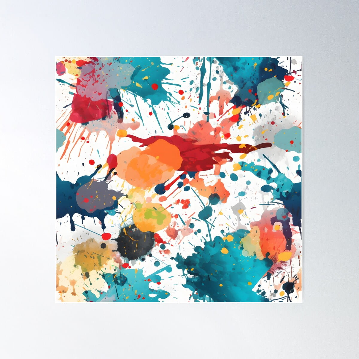 Color Explosion Paint Splatter Pattern 5 Poster Wall Art, Modern Wall ...