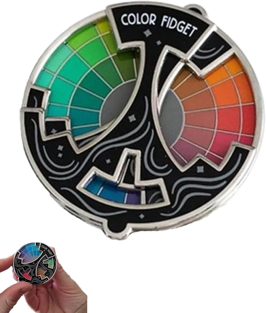 Color Fidget Enamel Pin, Color Fidget Wheel for Artists, Cute Enamel ...