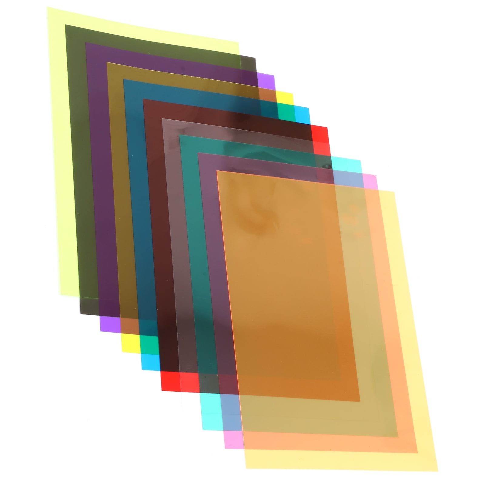 Color Film 10 Pcs Transparent Lighting Filters Pink Overlays for ...