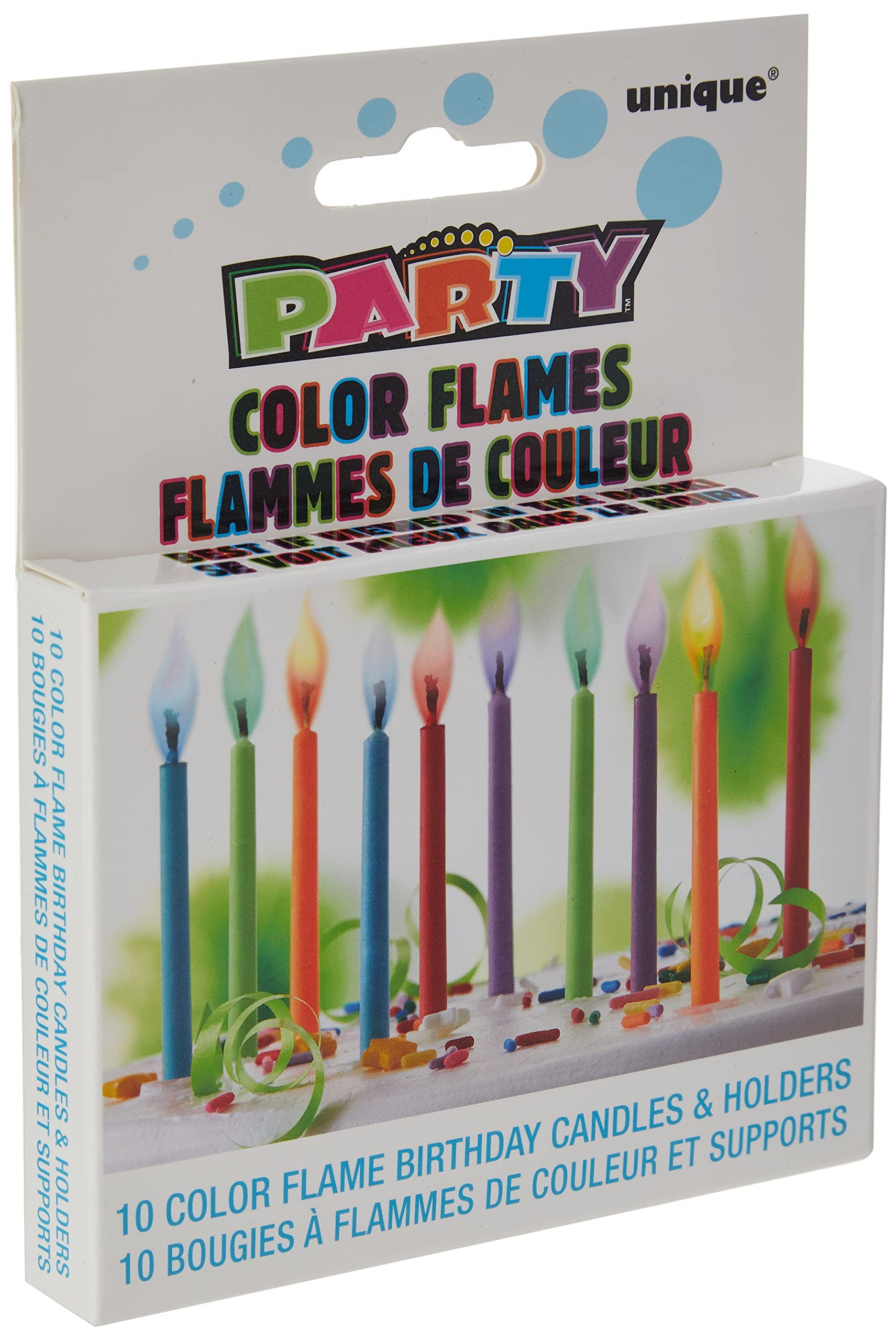 Color Flame Birthday Candles and Holders, Assorted, 10ct - Walmart.com