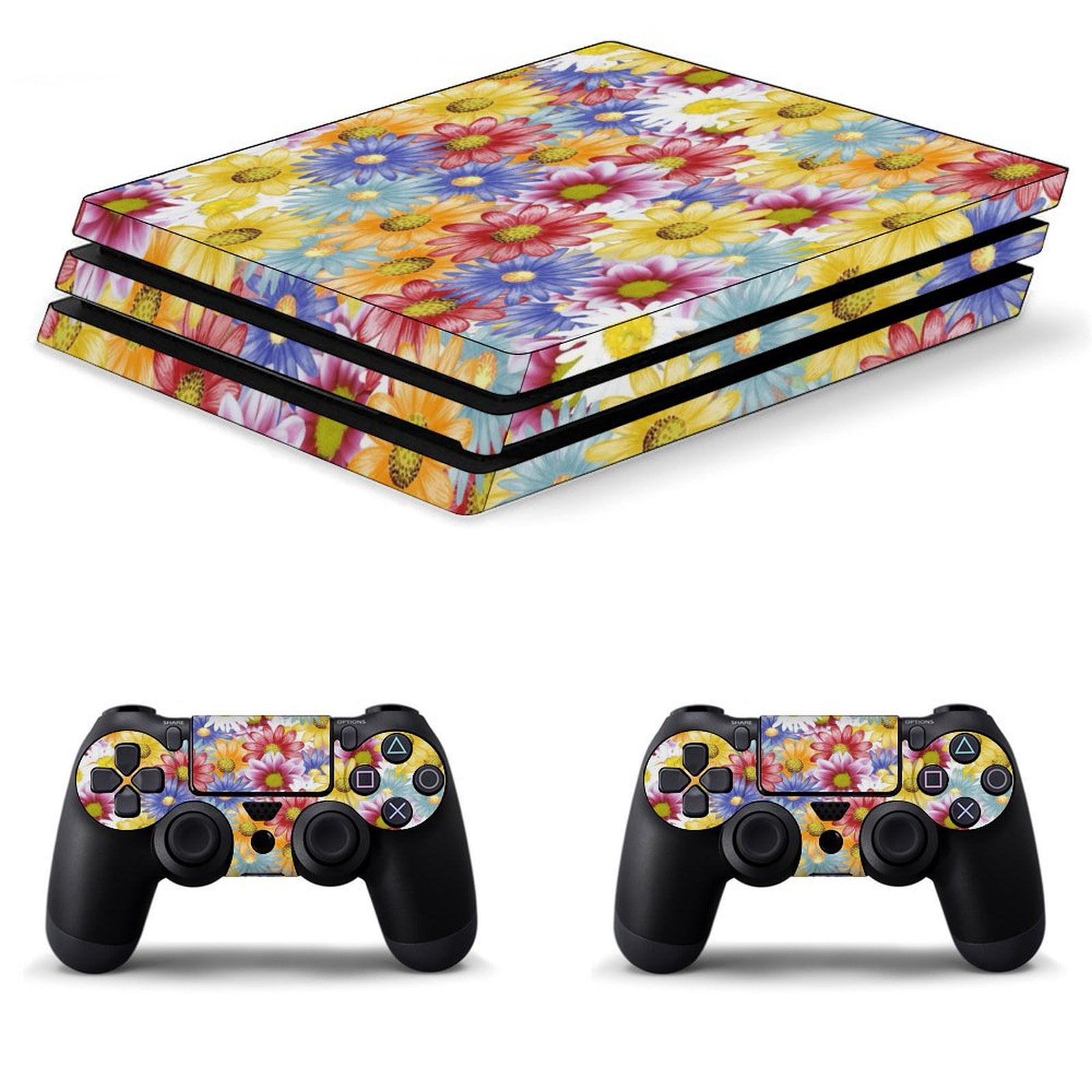 Color Flowers PS4/PS4 Pro/PS4 Slim Skin Sticker For Console And ...