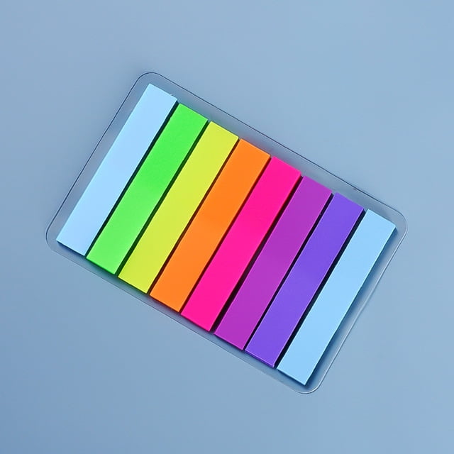 Color Fluorescence Sticky Notes Set Memo Pad Bookmarks Banners ...