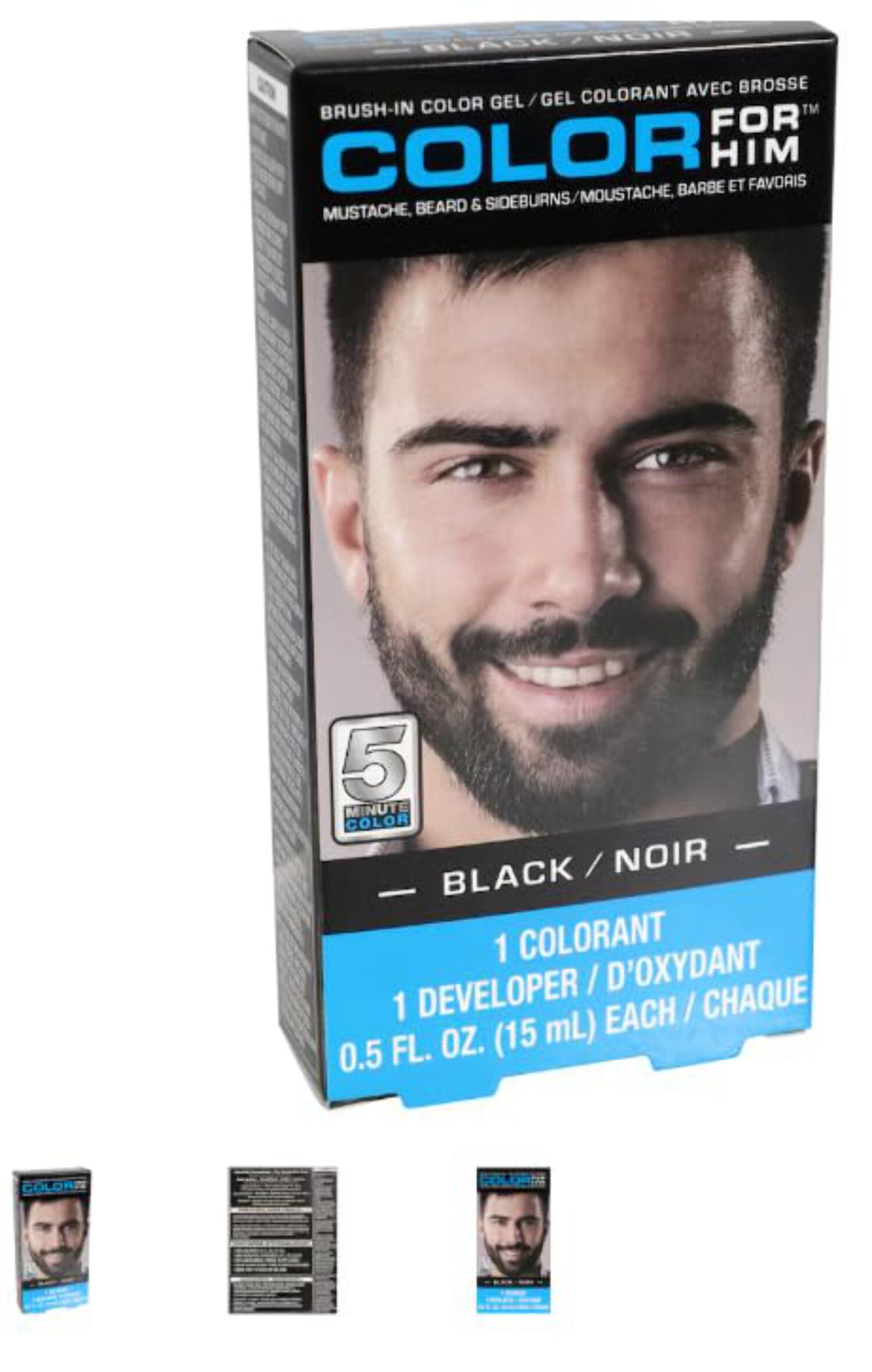 Color For Him Black Gel Comb-In Hair Coloring Kits, 0.5-oz. - Walmart.com