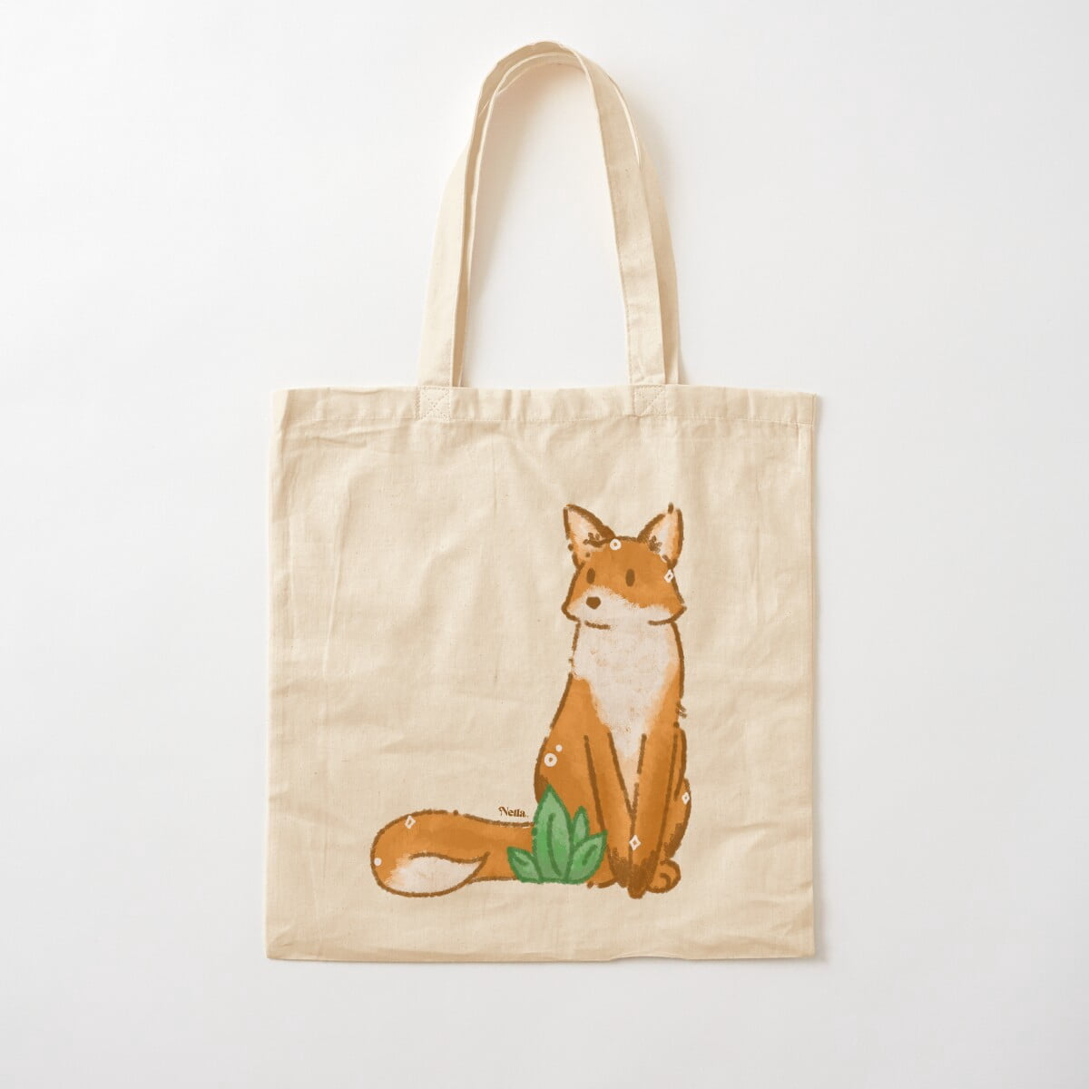 Color - Fox Live - Natural Cotton Tote Bag Canvas Tote Bag, Family Gift ...