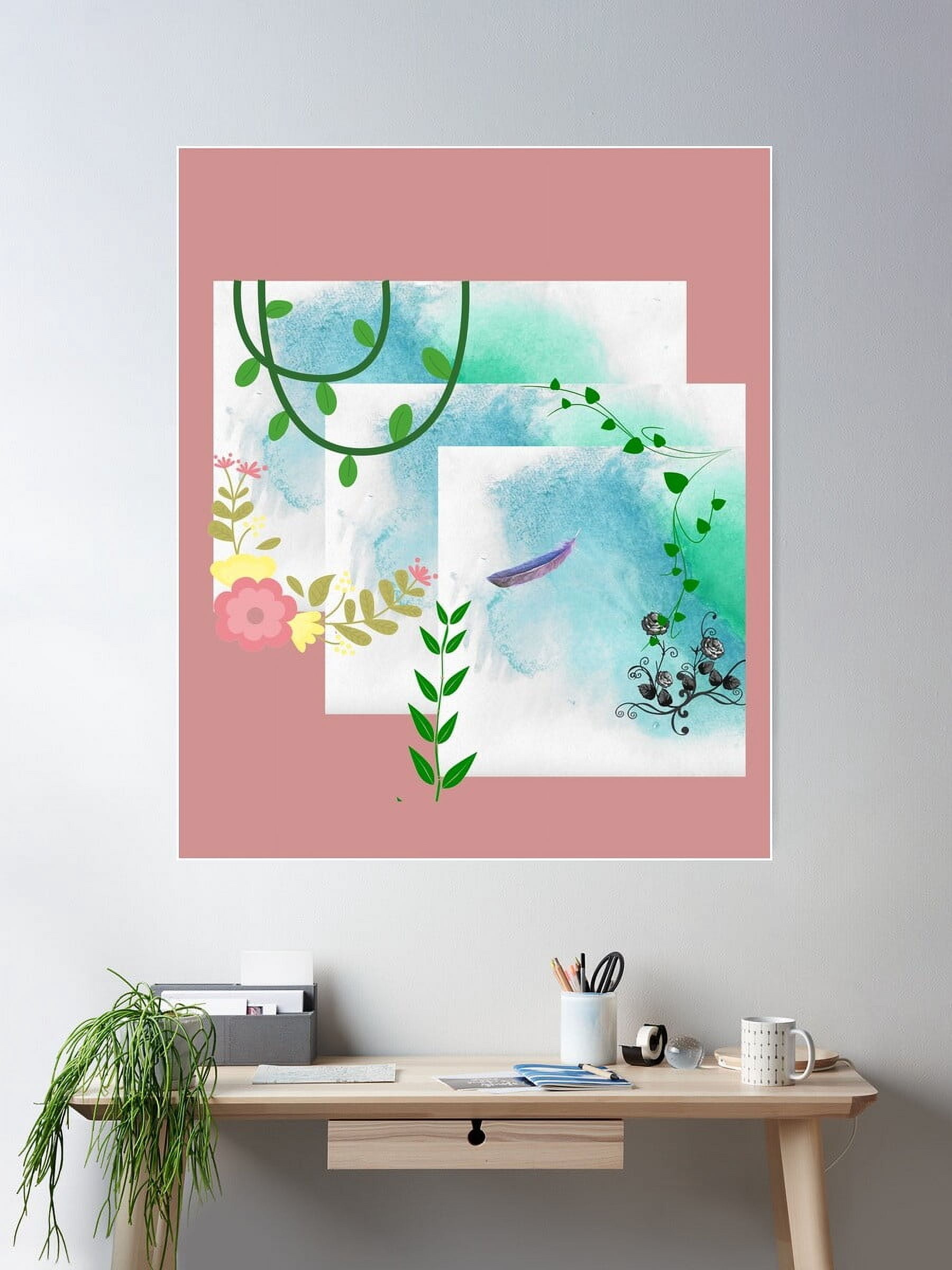 Color Garden Abstract! Poster Wall Art Modern Wall Decor For Living ...