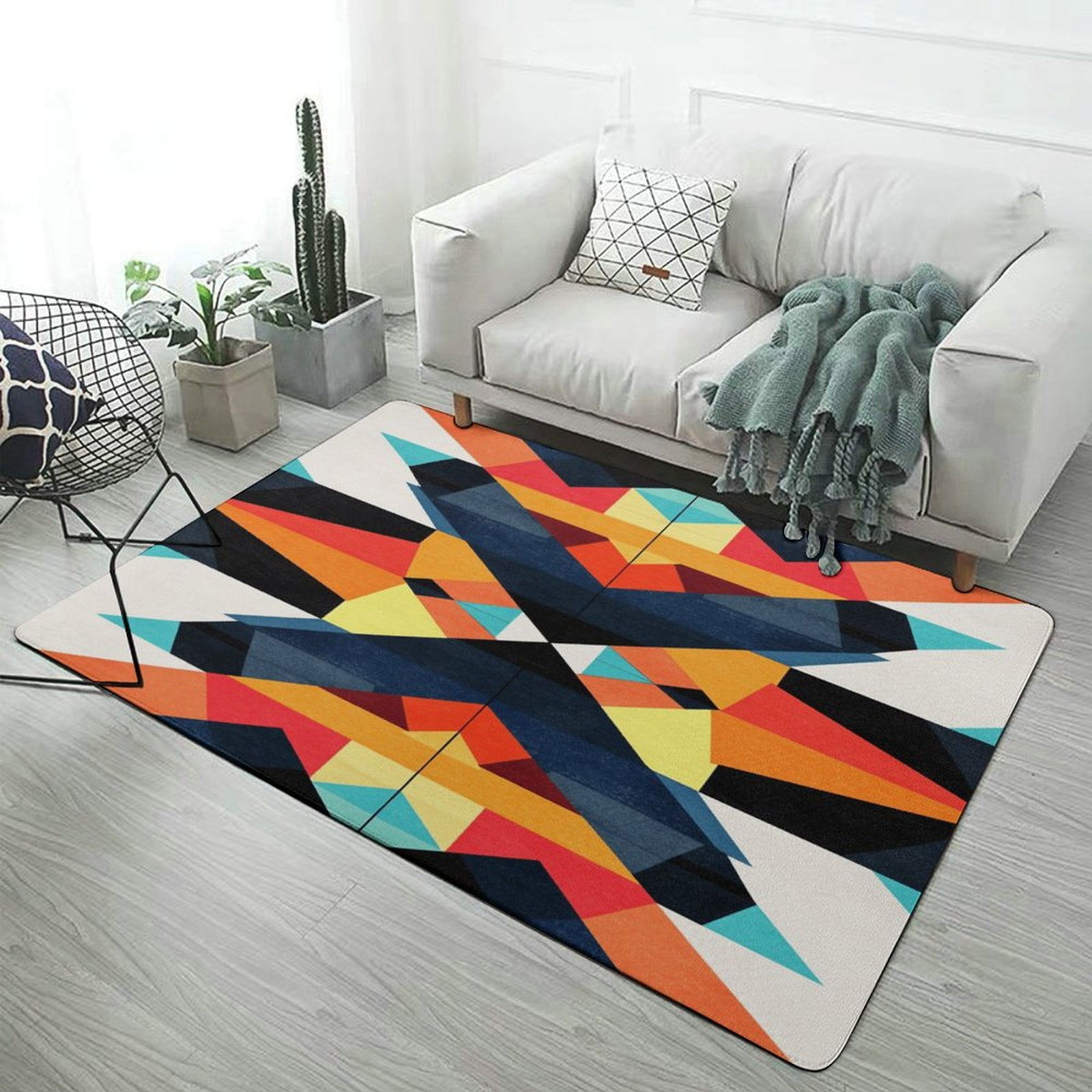 Color Geometry (17) Home Decor Living Room Carpet Non-slip Hotel Lobby ...