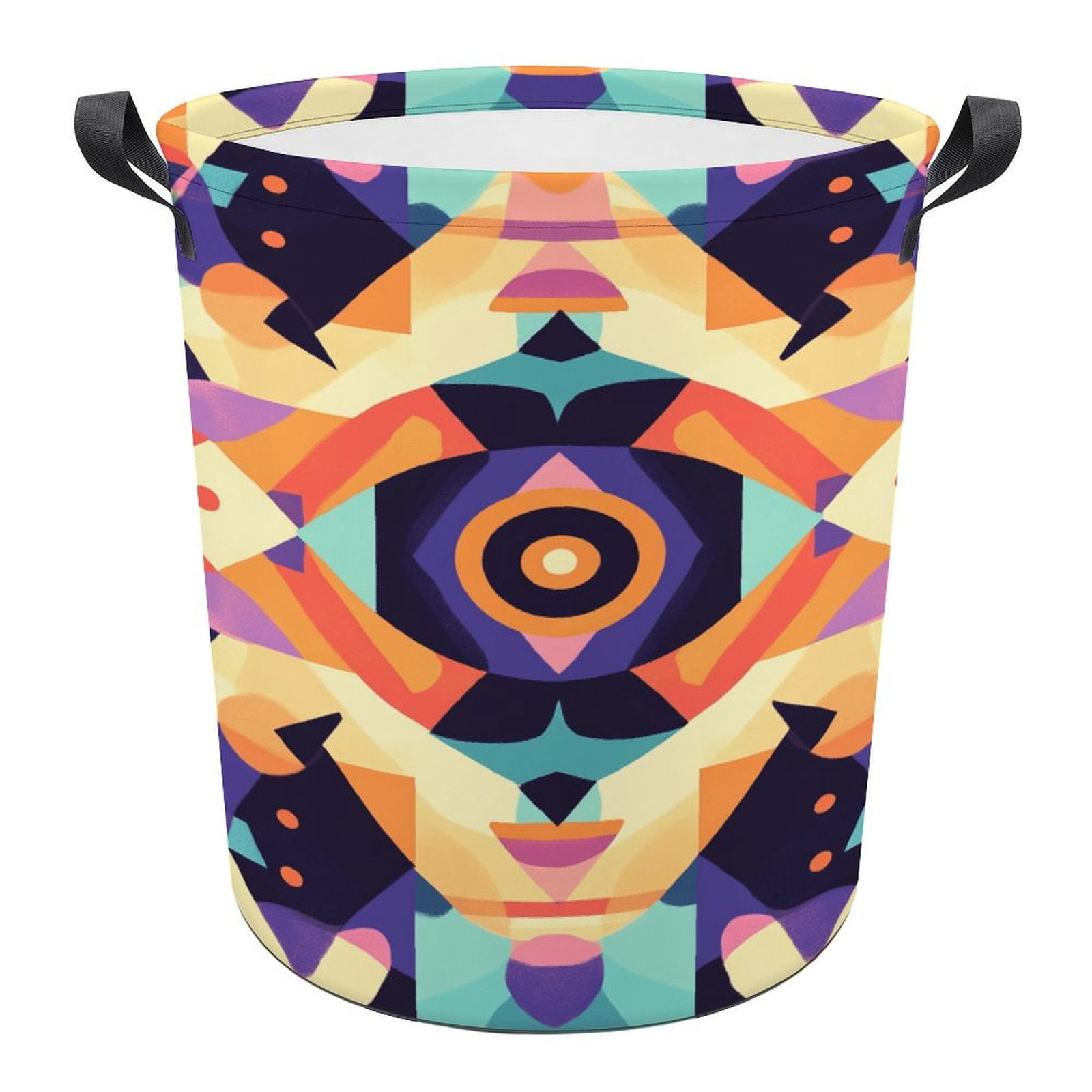Color Geometry (4) Print Foldable Laundry Basket for Clothes Storage ...