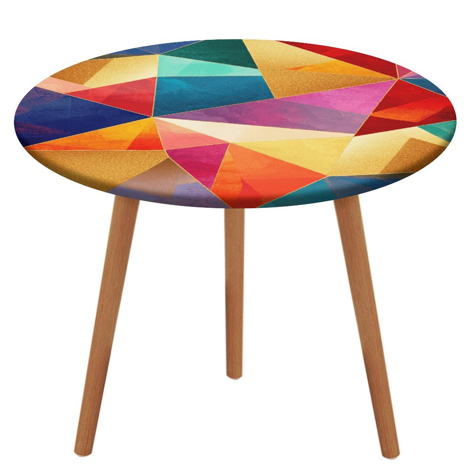 Color Geometry (48) Pattern Round Tablecloth Waterproof Elastic Table ...