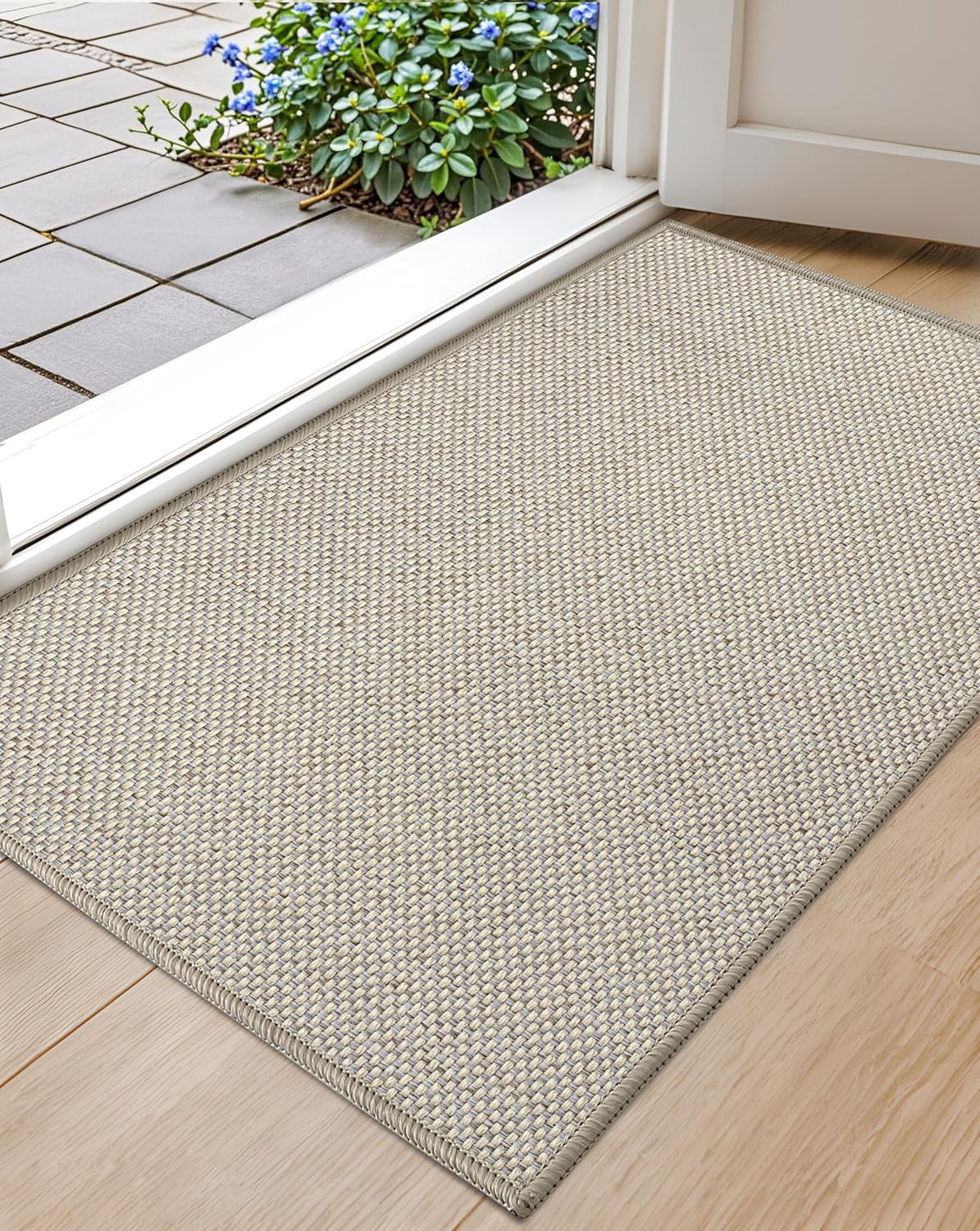 Color&Geometry Front Door Mat Indoor 17"x29", Ultra Non Slip Rubber ...
