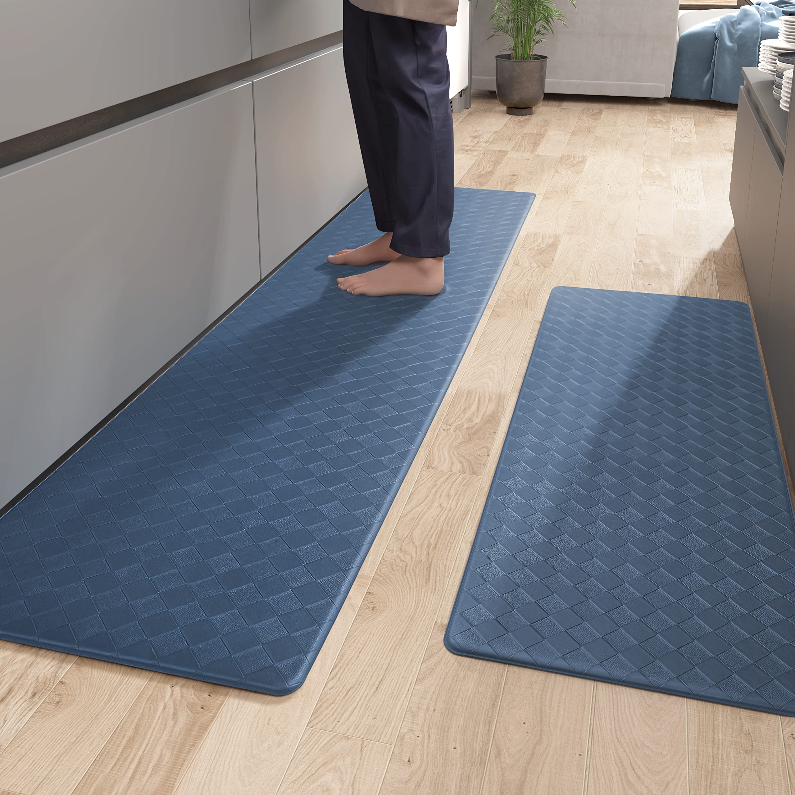 Color&Geometry Kitchen Rugs Non Slip, Kitchen Rug Set of 2 for Floor ...