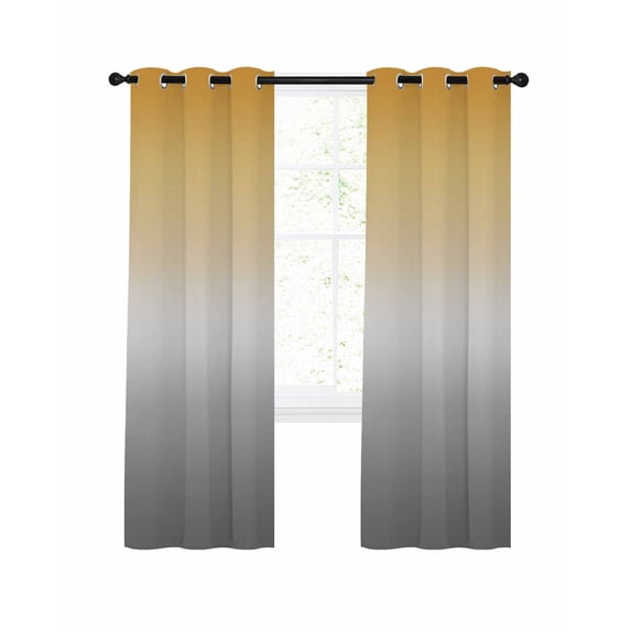 Color Gradient Pattern Blackout Curtains 63 Inches Long for Bedroom ...