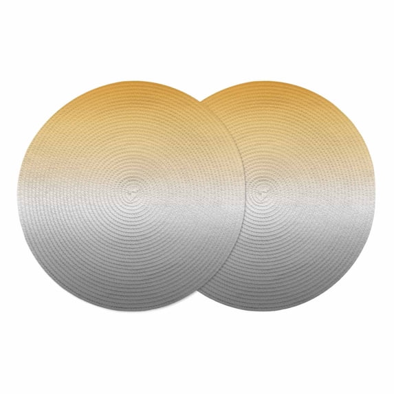 Color Gradient Pattern Round 15 Inch Placemats Set of 2, HeatResistant ...