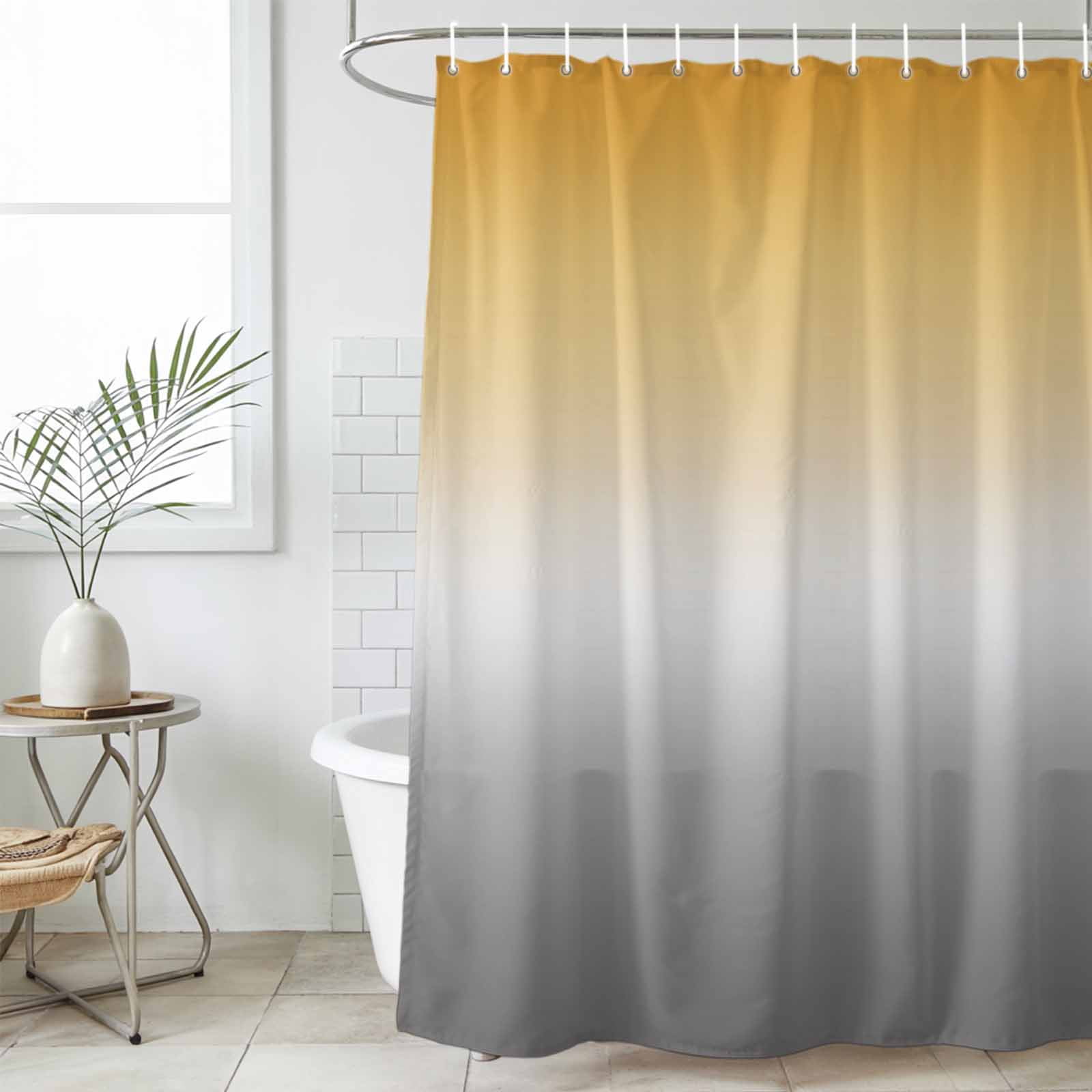 Color Gradient Pattern Waterproof Fabric Shower Curtain, Waterproof ...
