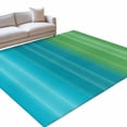 Color Gradient Striped Area Rug, Blue Teal Green Ombre Modern Abstract ...