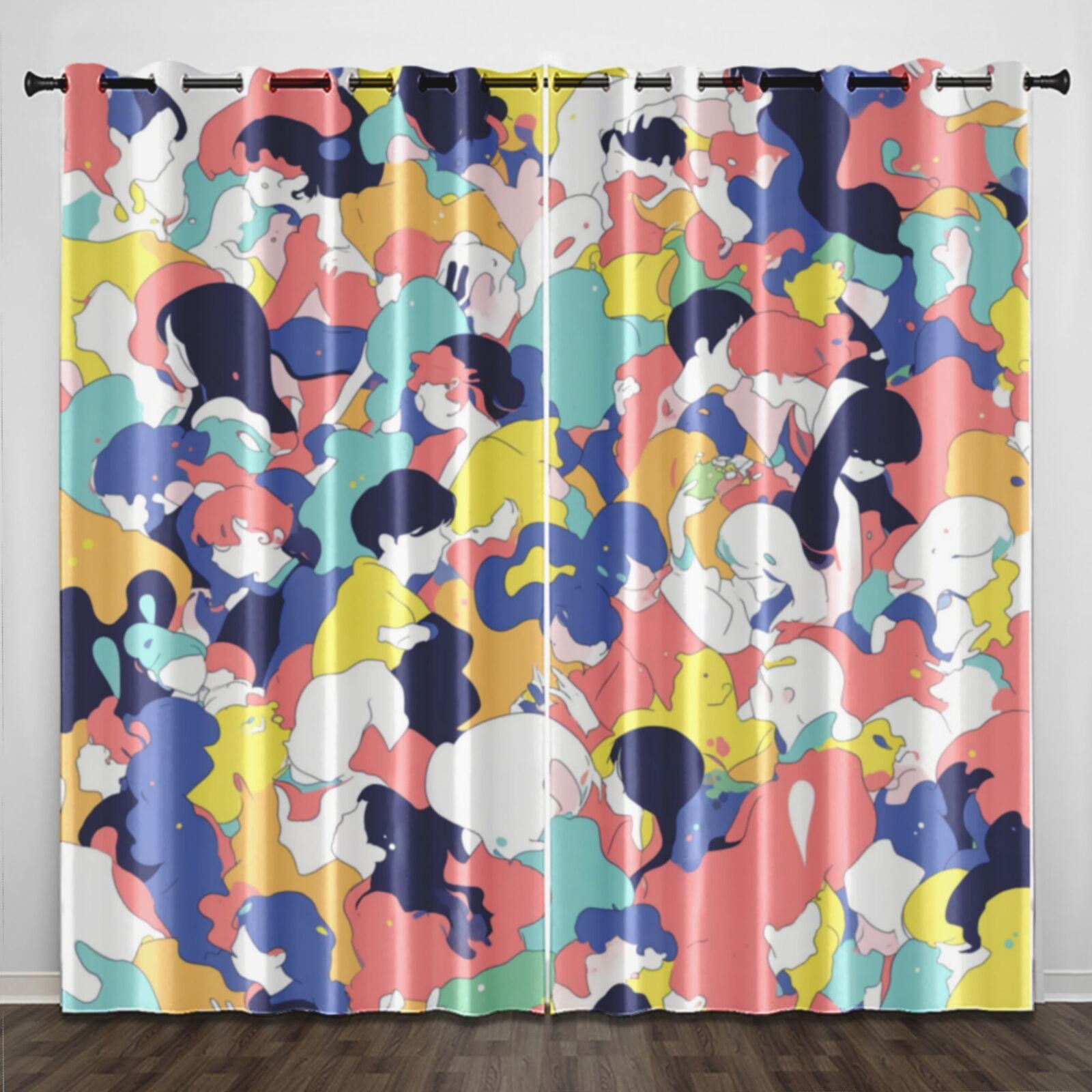 Color Graffiti (19) Curtains 2 Panels Set Blackout For Bedroom Living ...