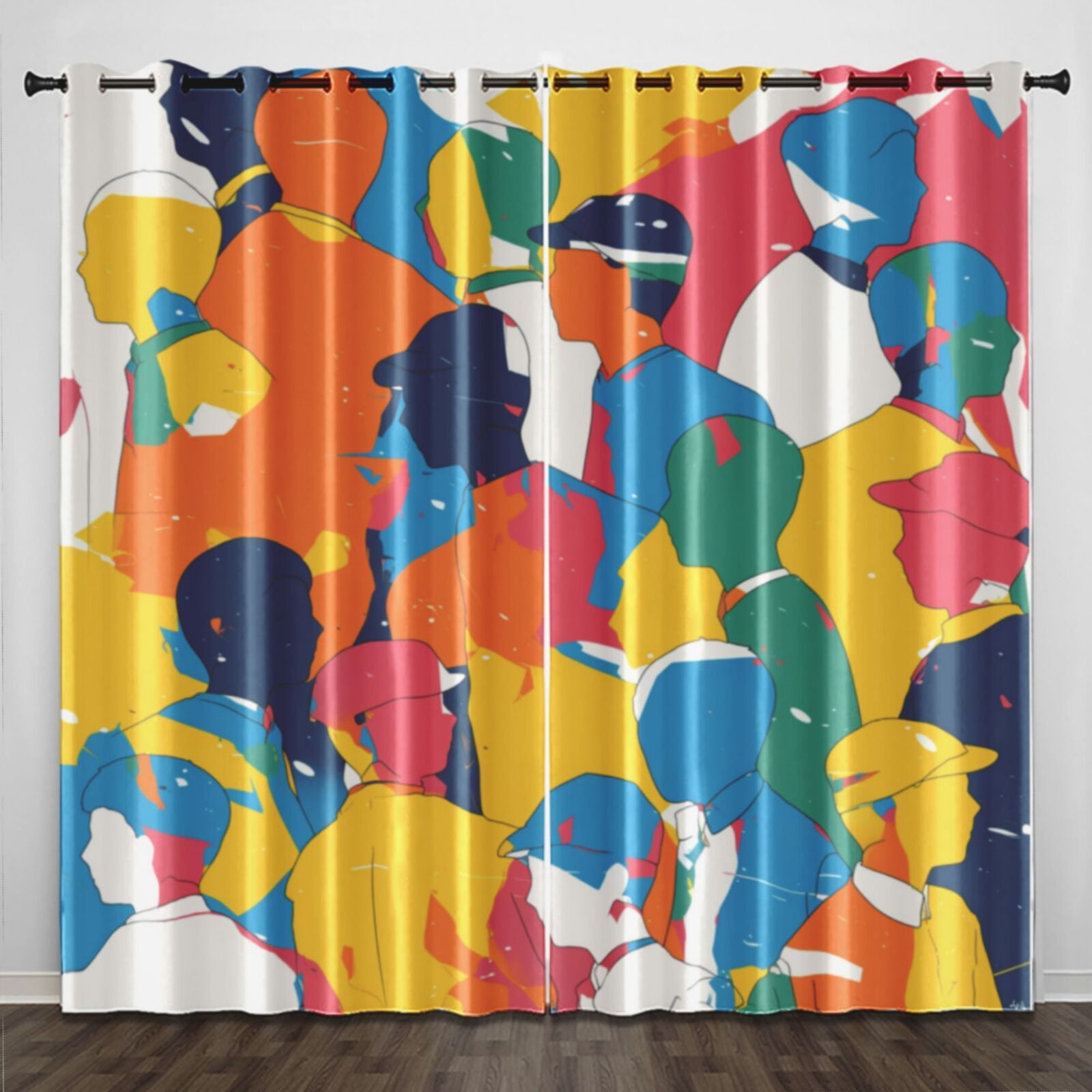 Color Graffiti (22) Curtains 2 Panels Set Blackout For Bedroom Living ...