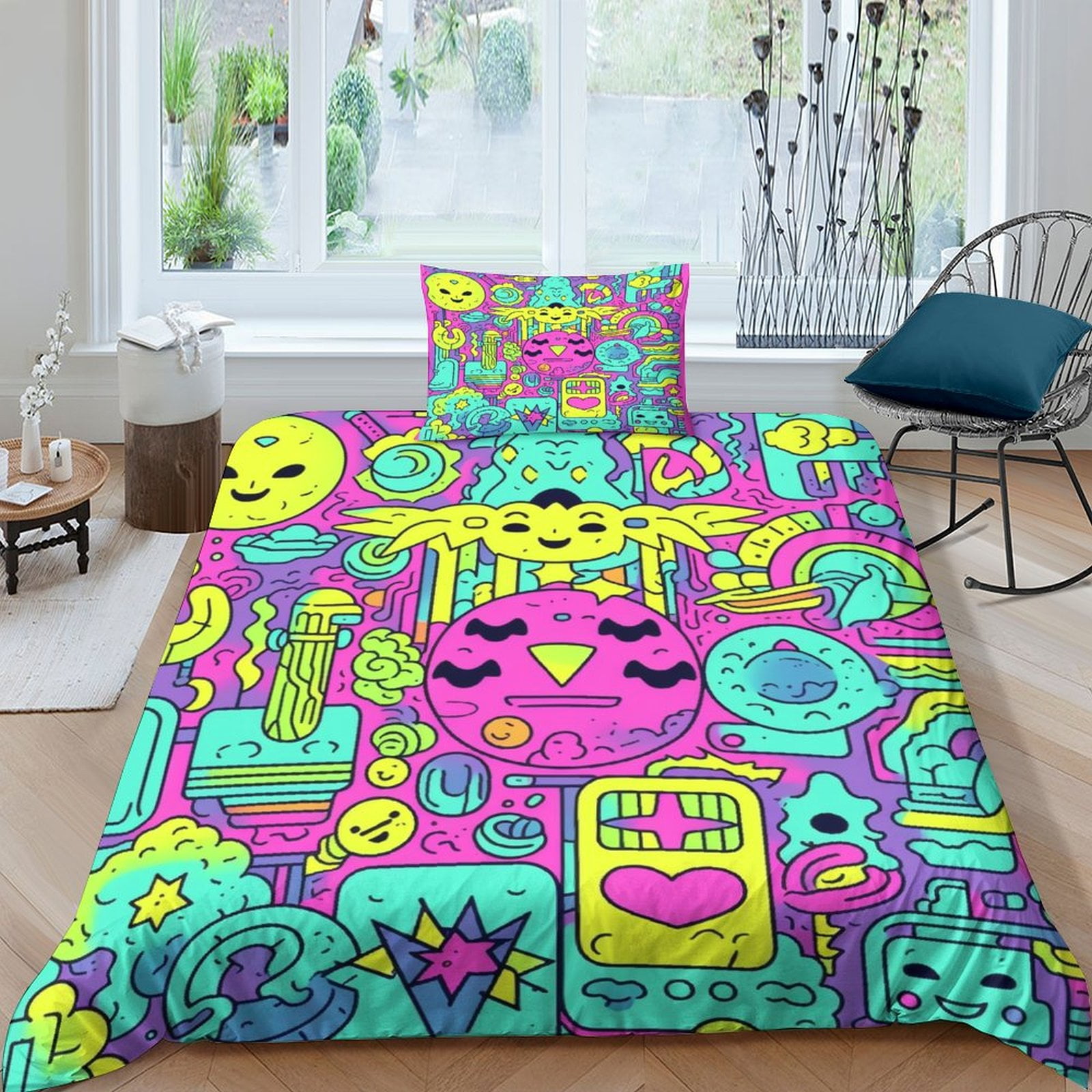Color Graffiti (6) Bedding Set Comforter Covers 3D Printed Quilt Cover ...