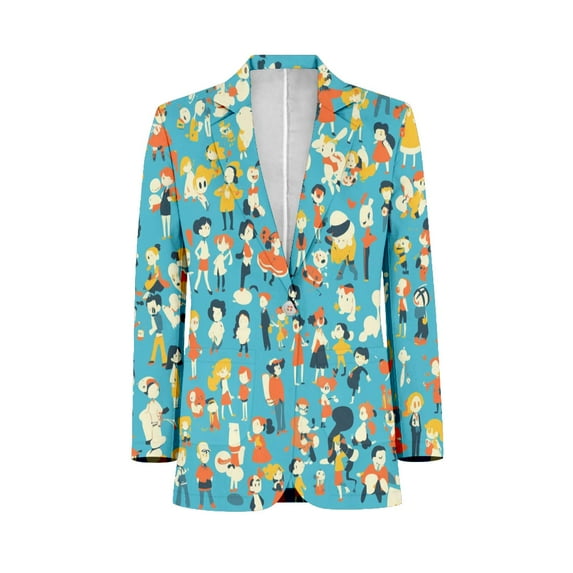 Color Graffiti Men's Suit Blazer Casual Party Wear Slim Fit Suit Jacket ...