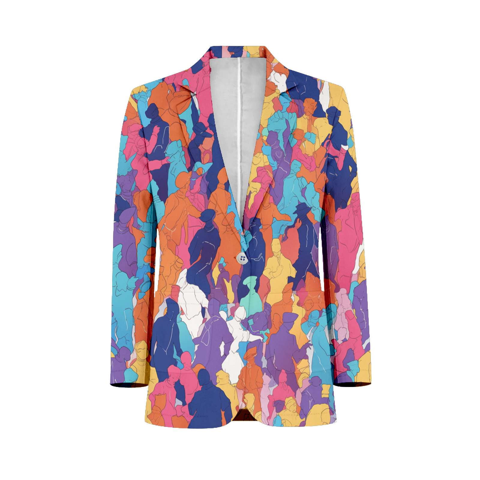 Color Graffiti Men's Suit Blazer Casual Party Wear Slim Fit Suit Jacket ...