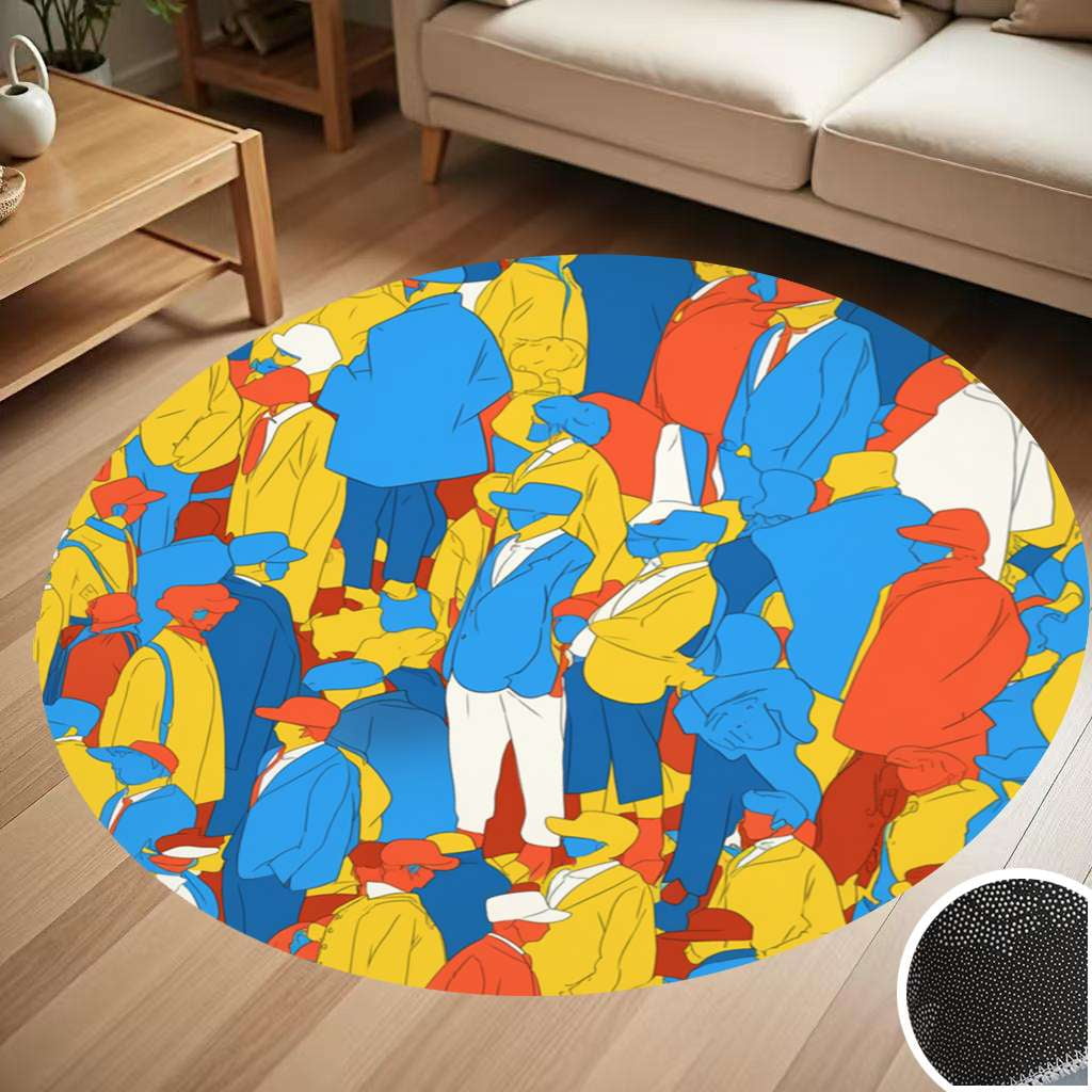 Color Graffiti Round Carpet Living Room Bedroom Home Decoration Coffee ...