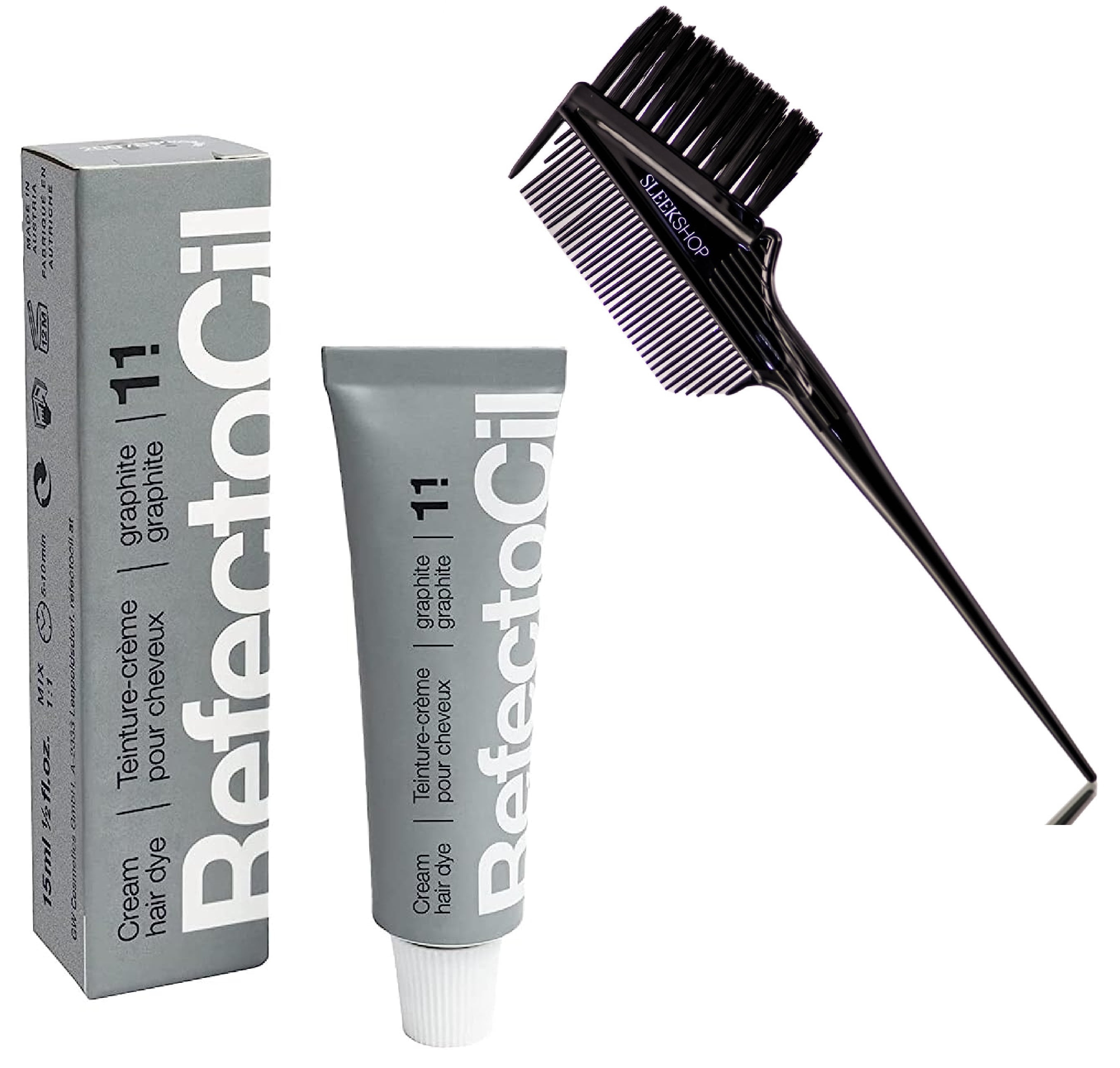 Color : Graphite / 1.1 , RefectoCil Cream Hair Dye, hair scalp beauty ...
