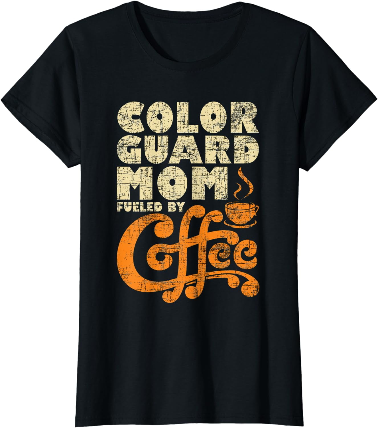 Color Guard Mom - Coffee Lover Flag Twirler Marching Band T-Shirt ...