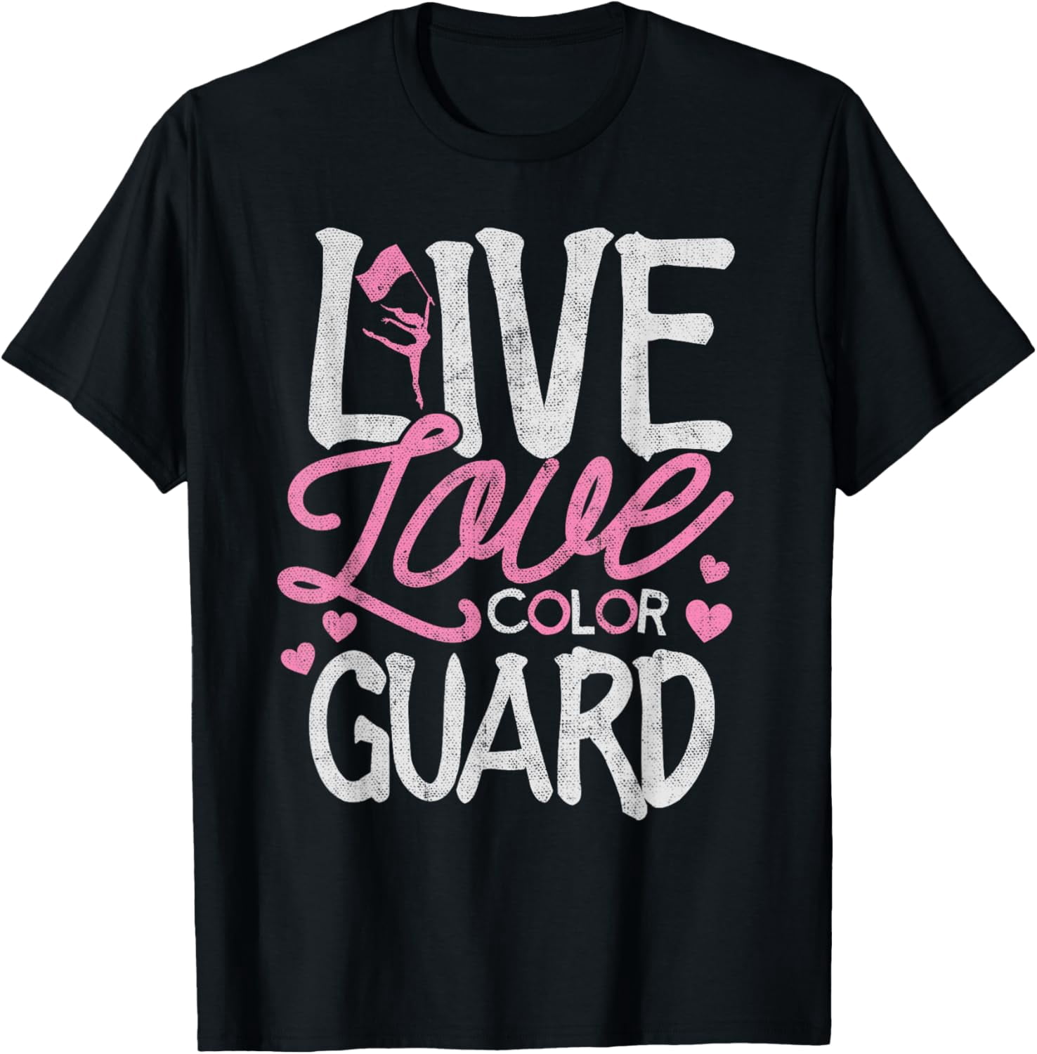 Color Guard Shirt Love Color Guard Marching Band Flag Toss T-Shirt ...