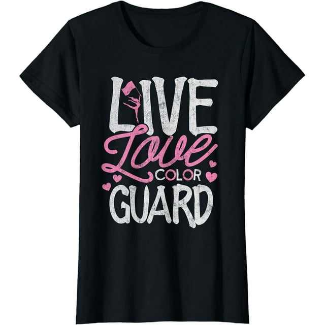 Color Guard Shirt Love Color Guard Marching Band Flag Toss T-Shirt ...