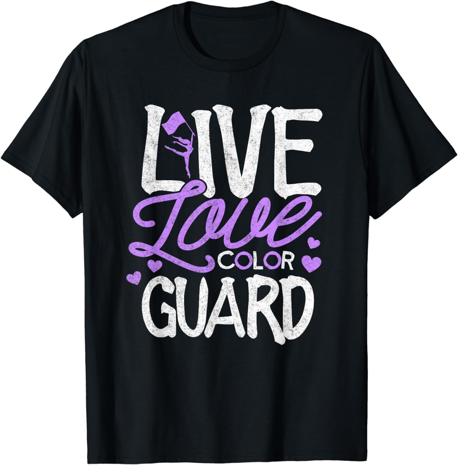 Color Guard Shirt Love Color Guard Marching Band Flag Toss T-Shirt ...