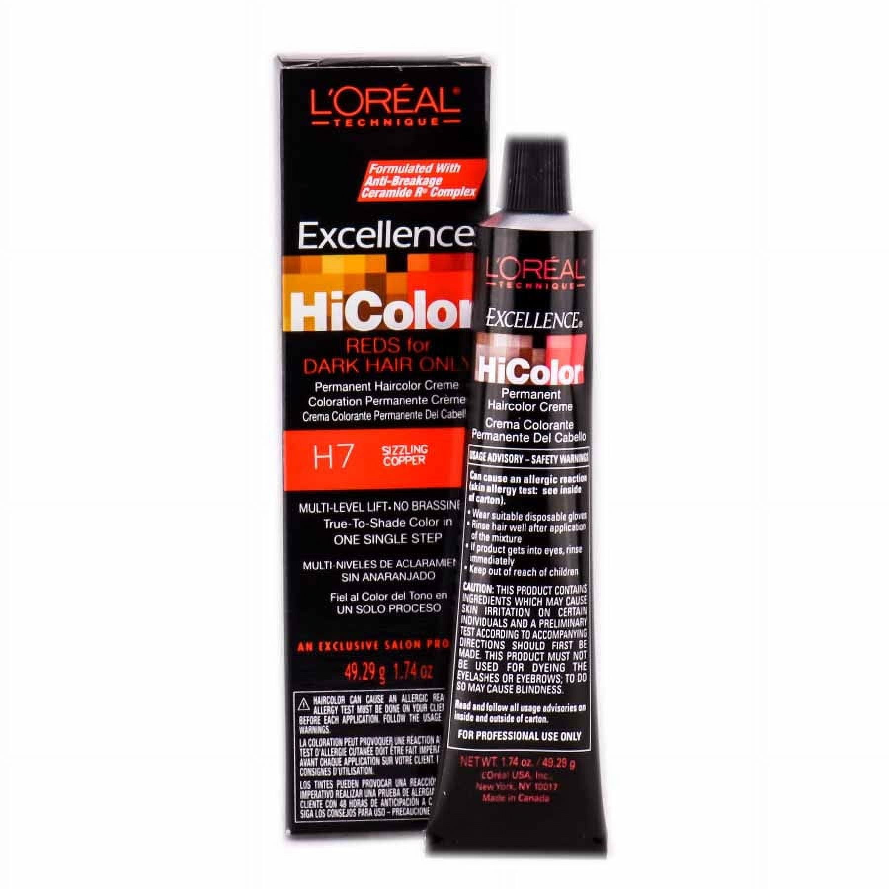 Color H7 Sizzling Copper Loreal Technique Excellence Hicolor