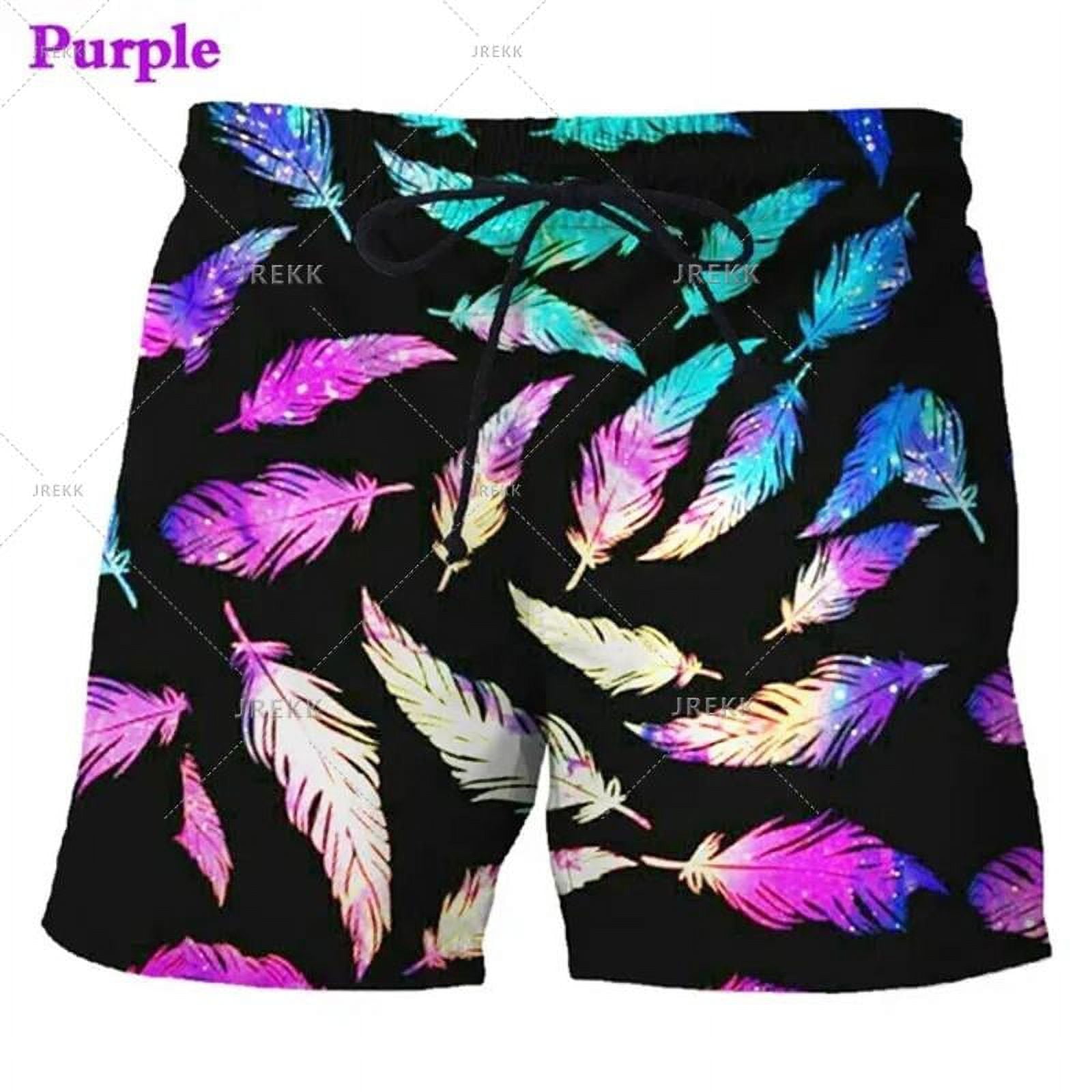 Color Heart-shaped Shorts Pants Men 3D Printed Swimsuit homme 2025 ...