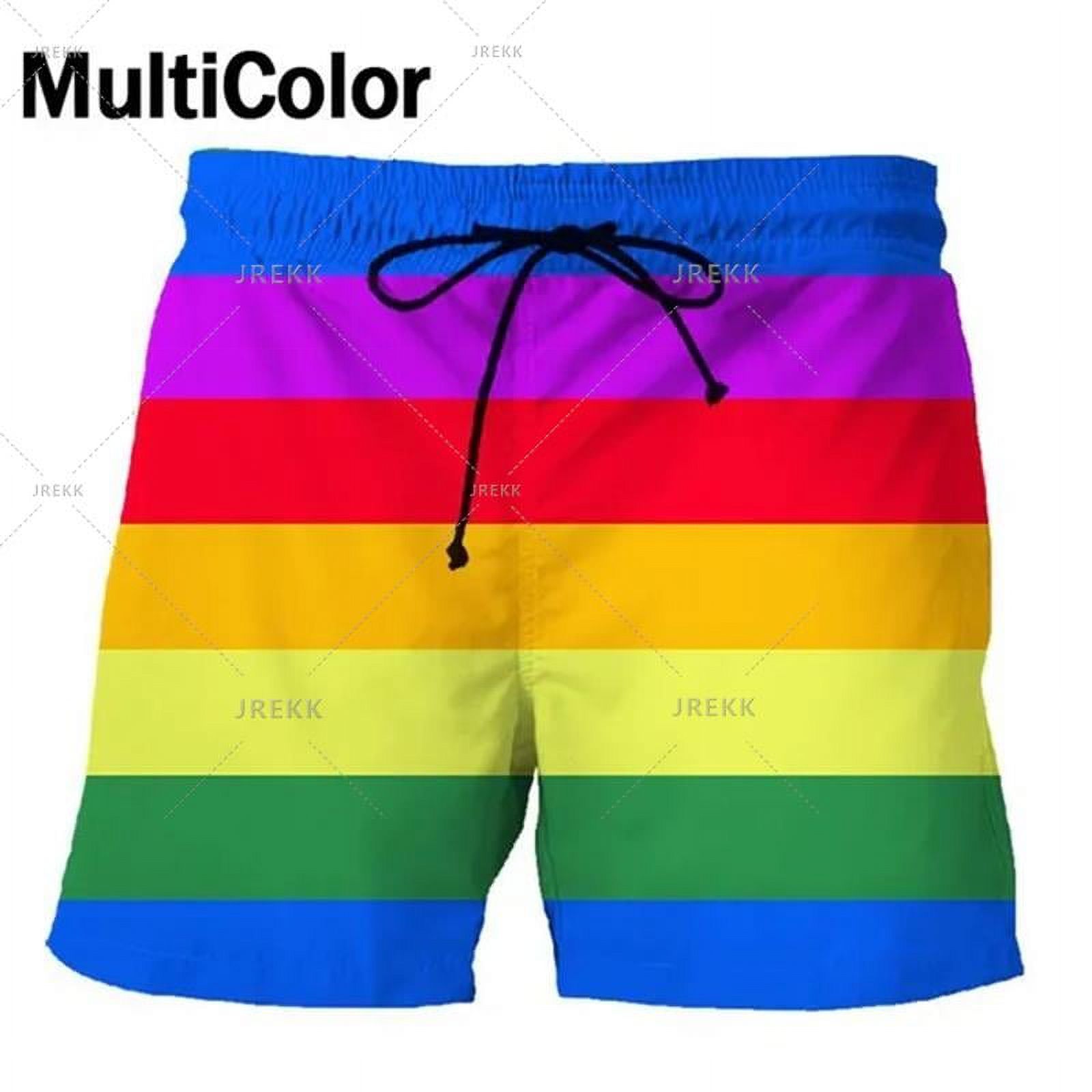 Color Heart-shaped Shorts Pants Men 3D Printed Swimsuit homme 2025 ...
