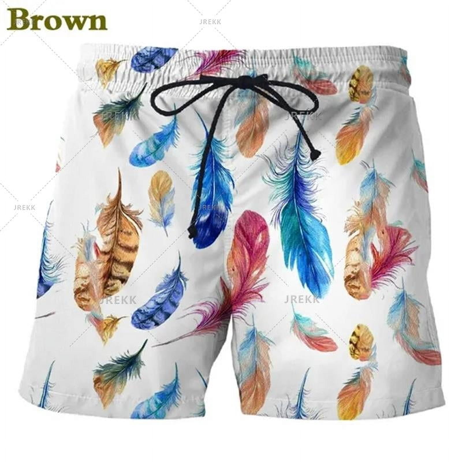 Color Heart-shaped Shorts Pants Men 3D Printed Swimsuit homme 2025 ...
