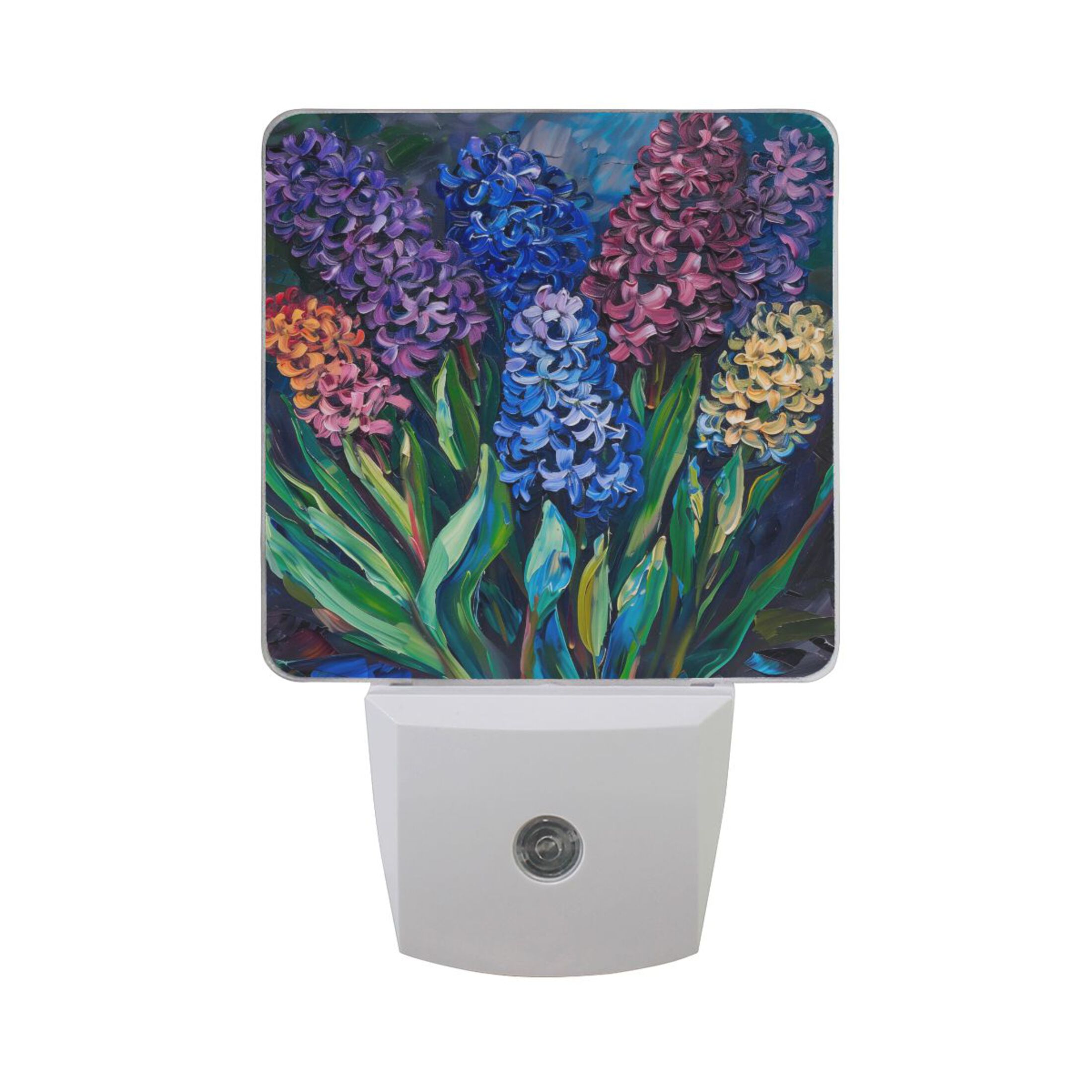 Color Hyacinths Flower Night Light 2 Pack LED Nightlight Plug into Wall ...