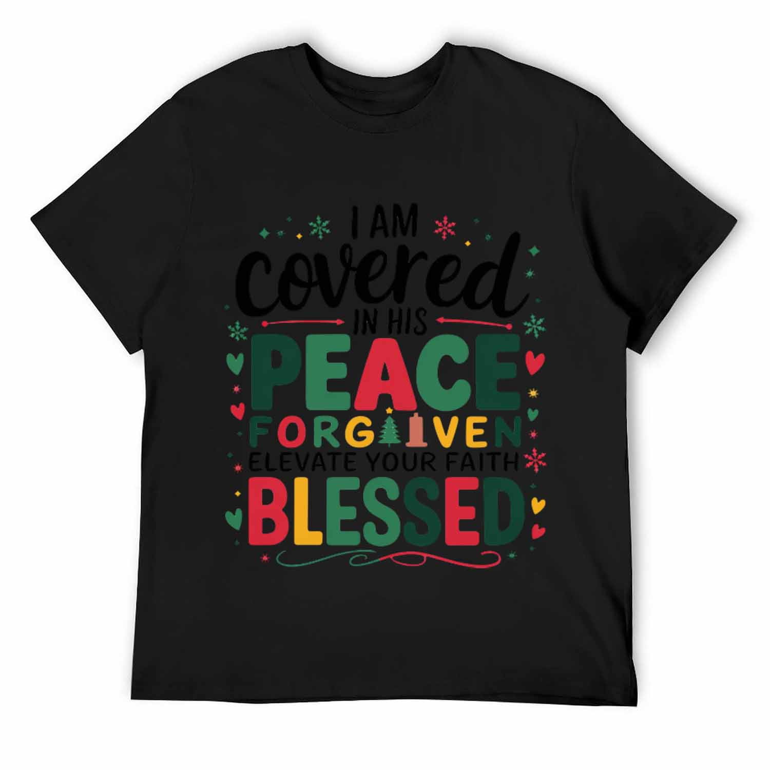 Color I Am Covered in His Peace T-Shirt Marching Band Flag Girl T-Shirt ...