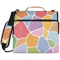 Color Irregular Shape Pattern 3 Ring Binder Bag Zipper Binder Organizer ...