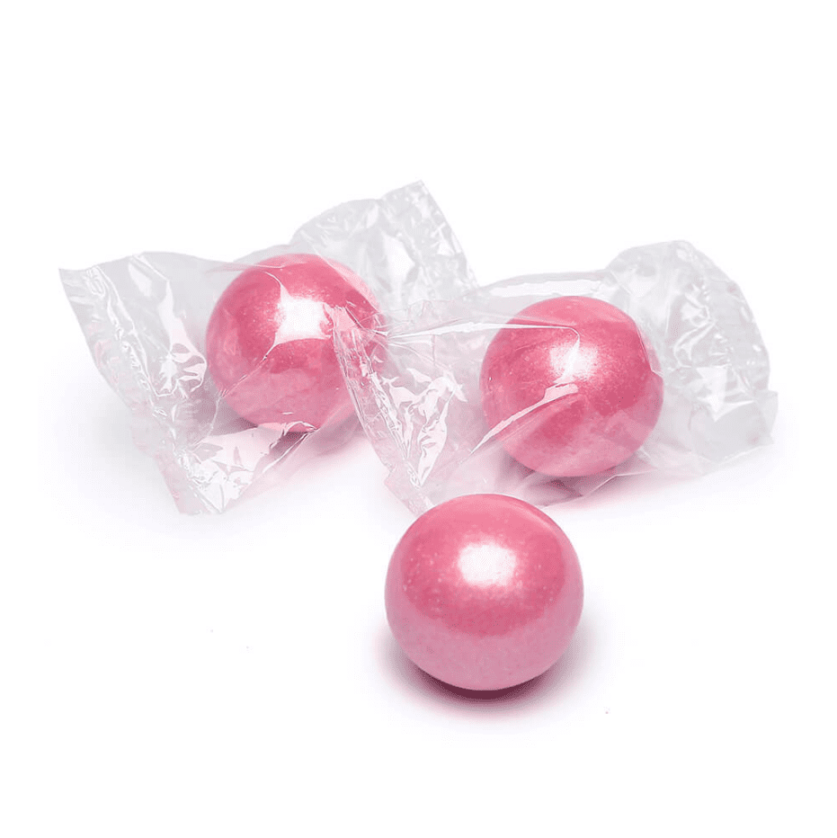 Color It Candy Shimmer Light Pink Wrapped 3/4 inch Wrapped Gumballs 100 ...
