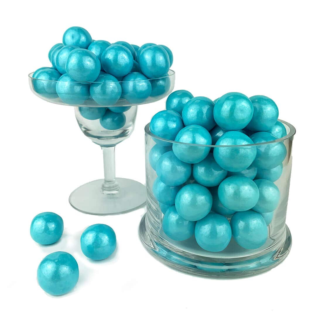 Color It Candy Shimmer Powder Blue 1 inch Gumballs 2 Lb Bag - Perfect ...